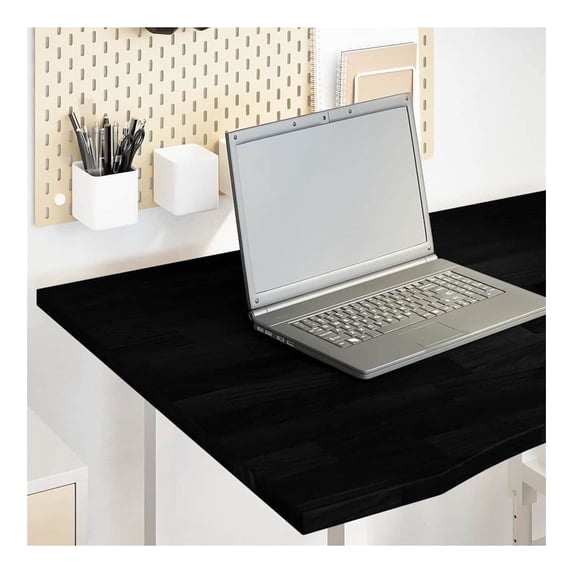Solid Oak Desk Top 39.4x31.5 Inch - Dark Brown Wood Surface - Durable ...