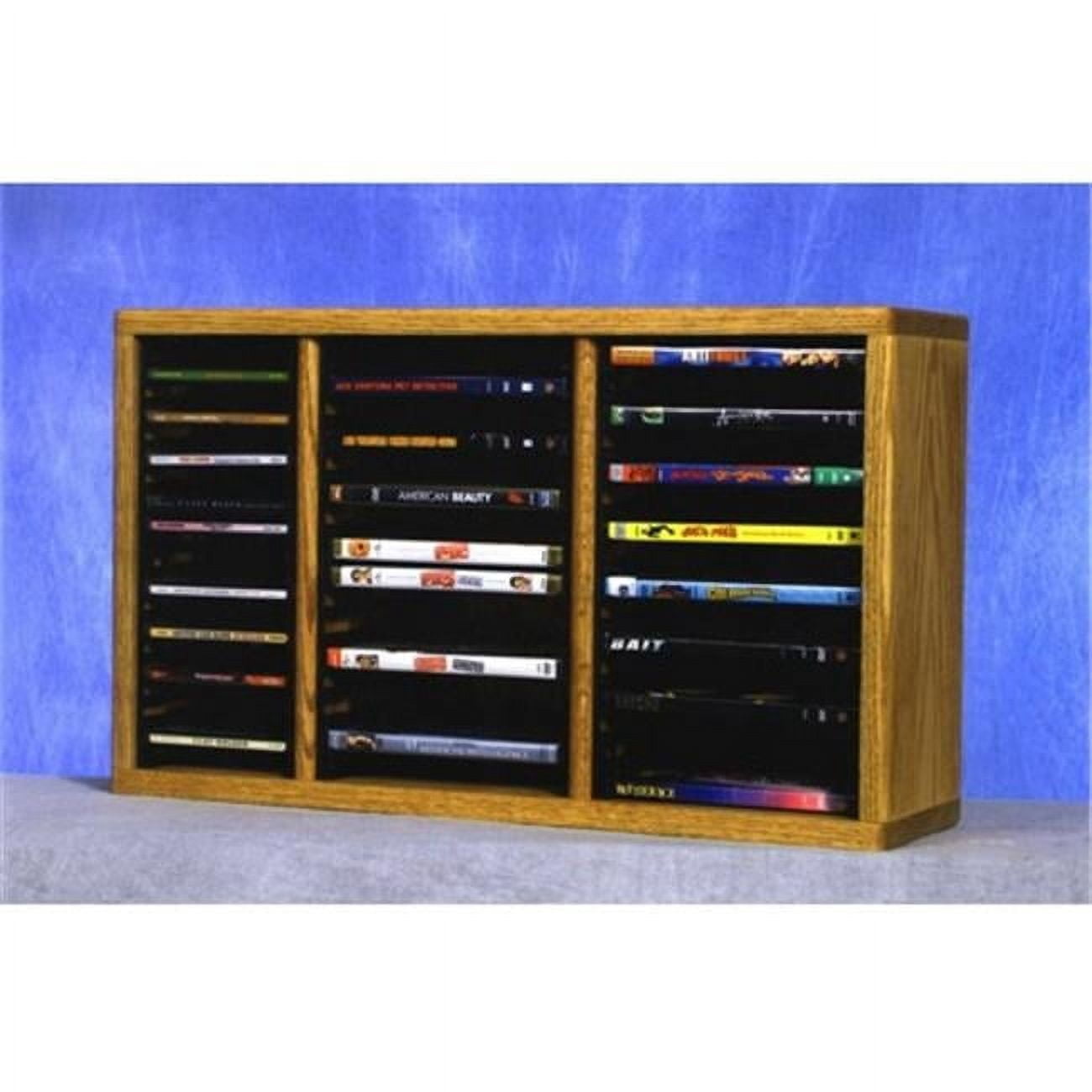 Solid Oak Desktop or Shelf for CDs and DVDs - Honey Oak - 20 CD's and ...