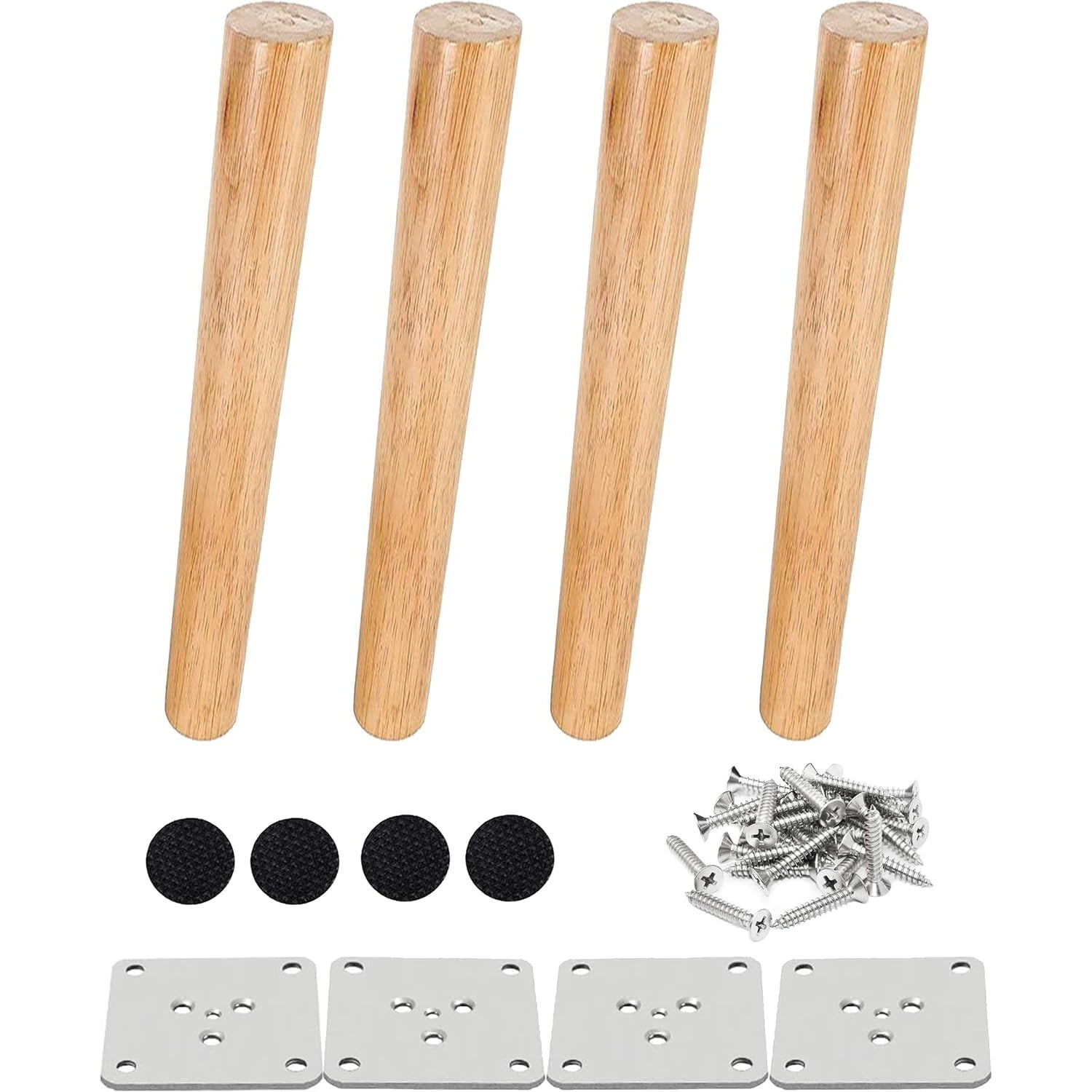 Solid Oak Dowel Wooden Furniture Legs, Replacement Furniture Feet With ...