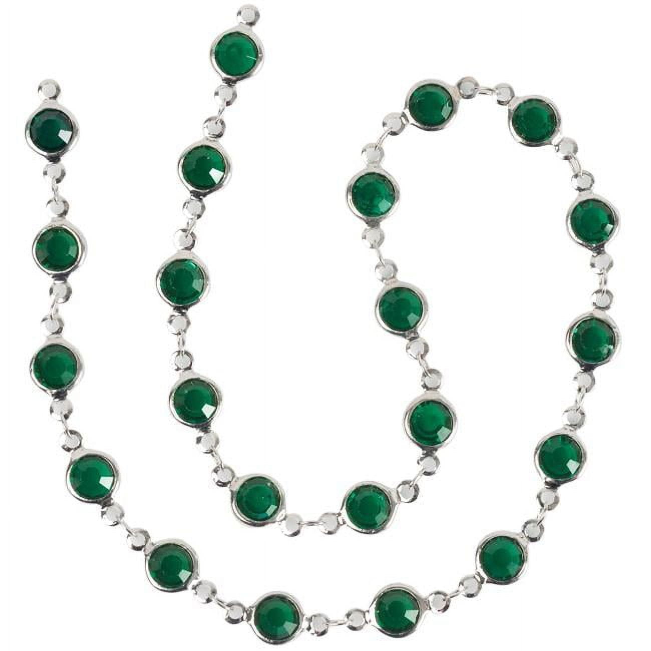 Solid Oak ESTR173 12 in. Silver & Emerald Estrella Medium Link Chain ...
