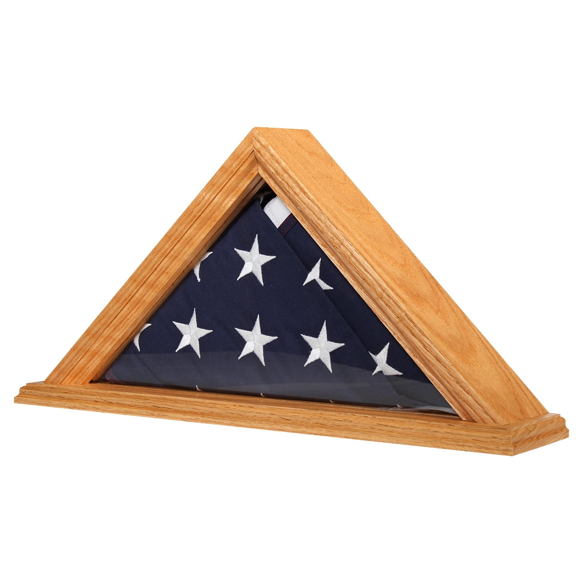 Solid Oak Flag Case for 5' x 9.5' Flag - US Made Clear - Walmart.com