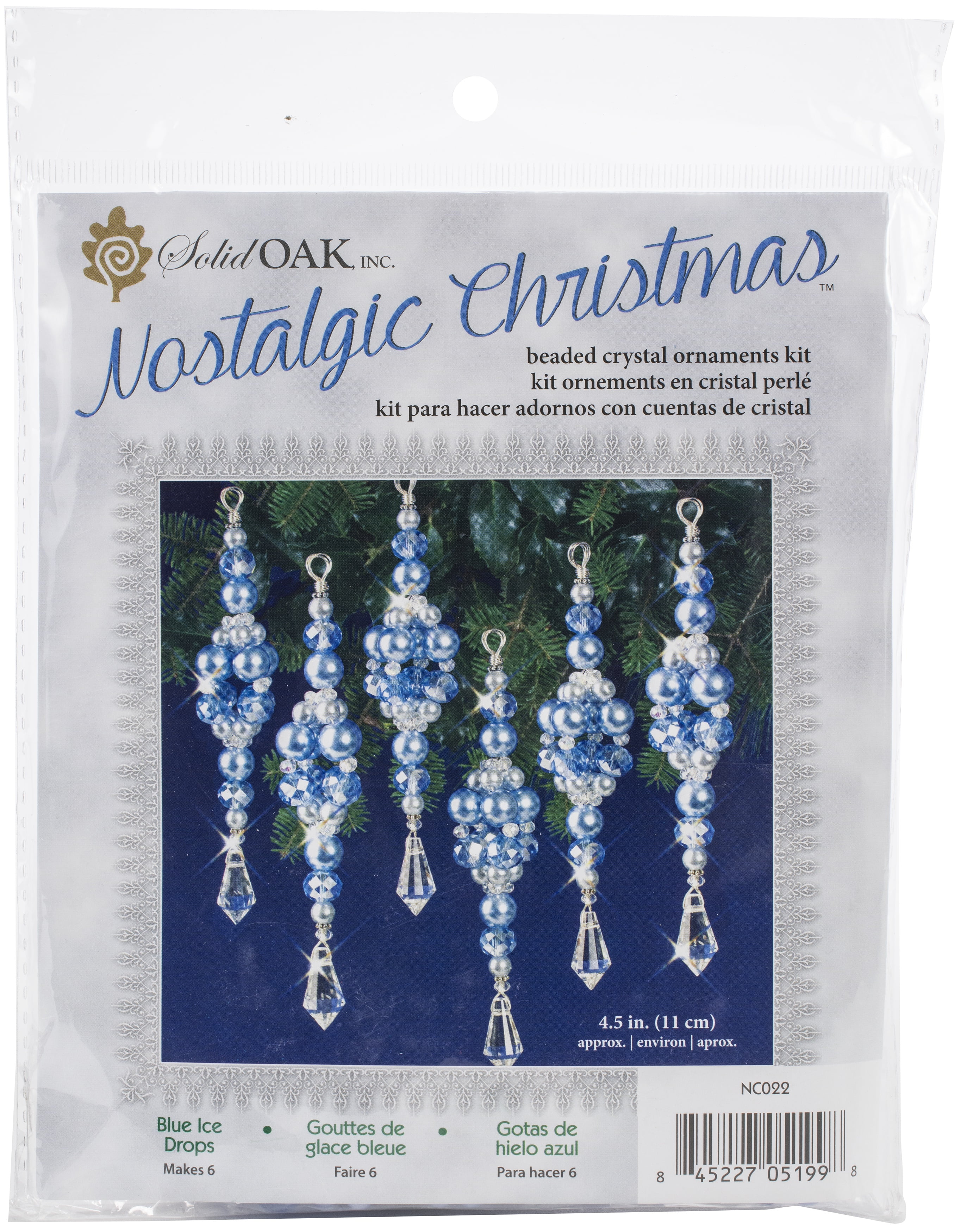 Solid Oak DIY Crafts Making Set - Nostalgic Christmas Blue Ice Drops ...