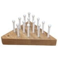Solid Oak Wooden Peg Game Tricky Triangle, Classic Wooden Brain Teaser ...