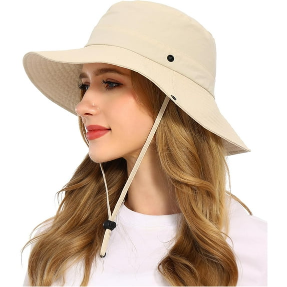 Solid Packable Sun Hat for Women and Men Wide Brim Waterproof Beach ...