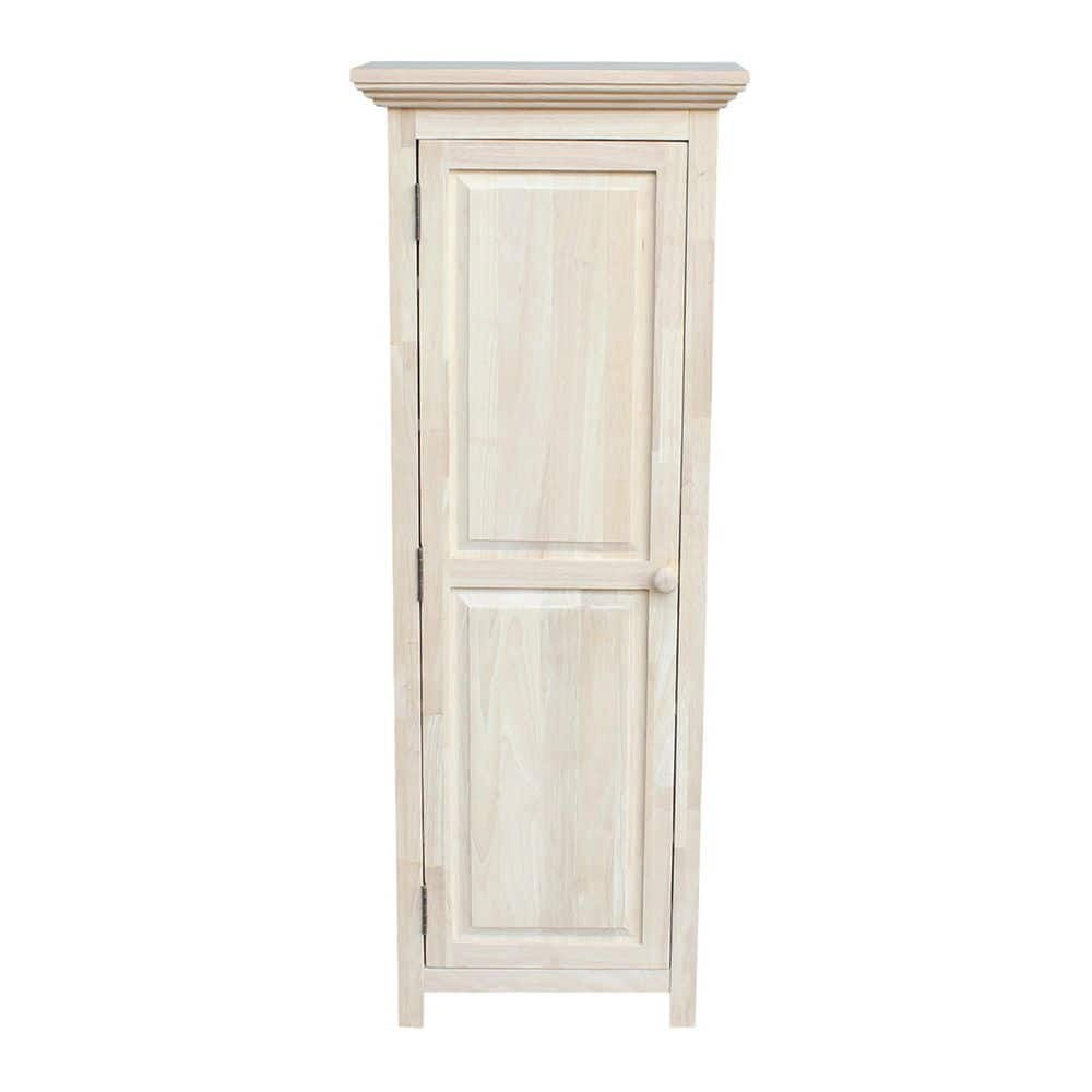 Solid Parawood Storage Cabinet in Unfinished Wood - Walmart.com