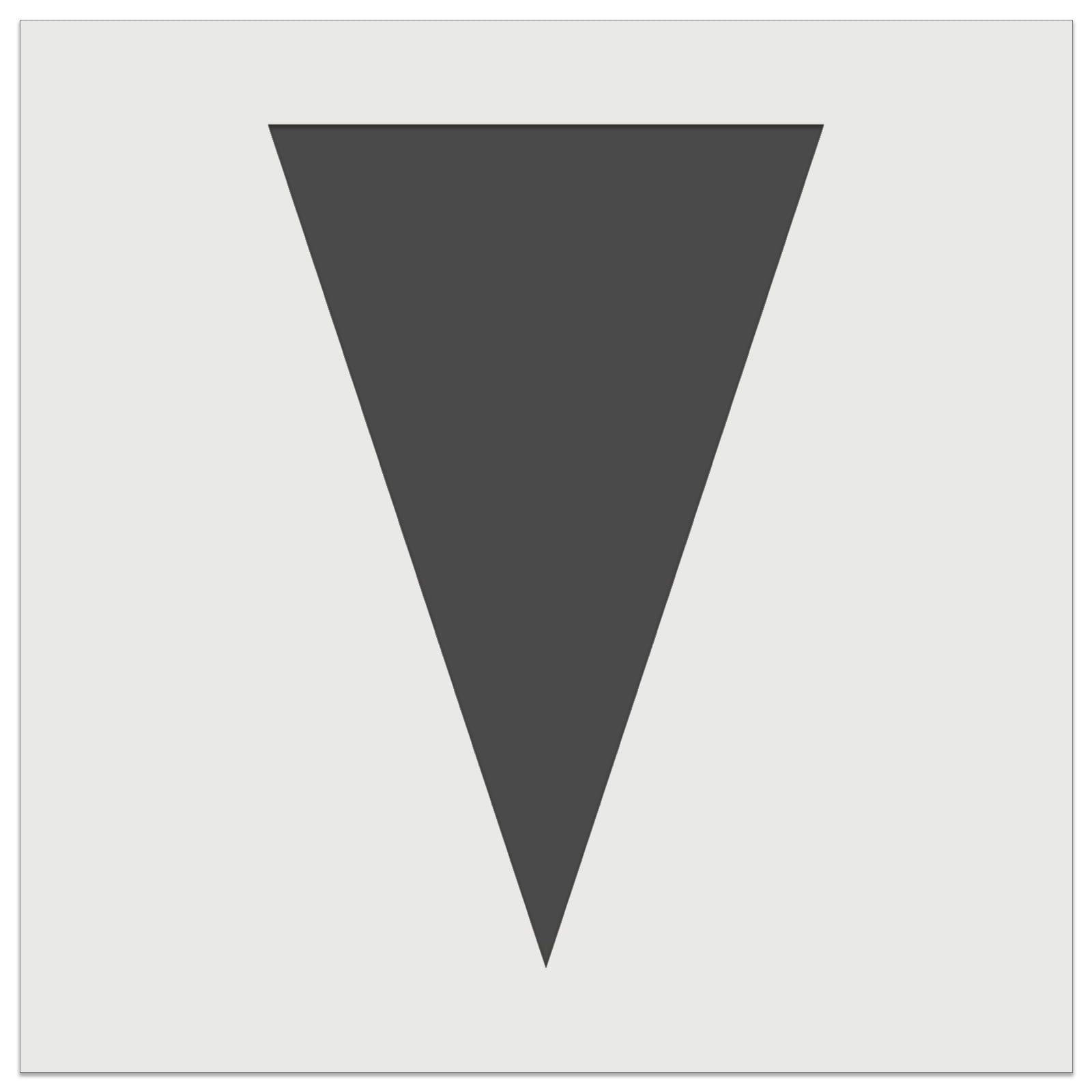 Solid Pennant Triangle Flag DIY Cookie Wall Craft Stencil - 5.5 Inch ...