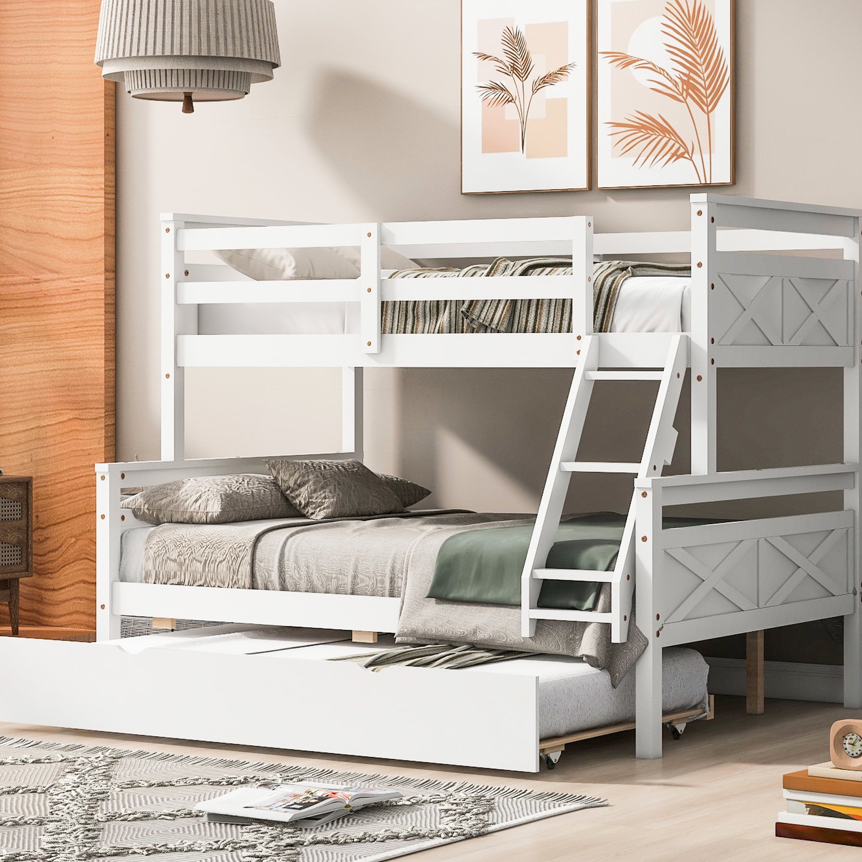 Solid Pine Structure, Inclined Ladder for Safety - Good for Bedroom ...
