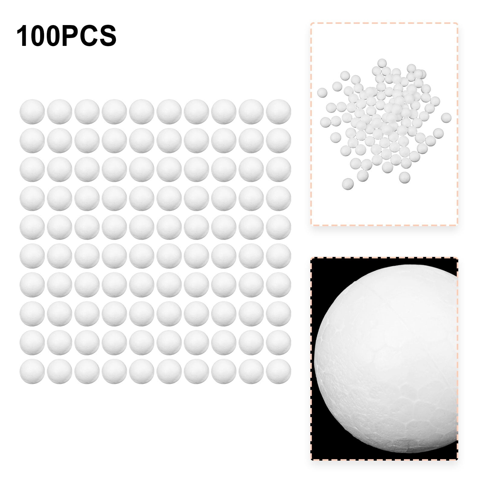 Solid Polystyrene Balls Craft Floral Cake for Sweet Tree 20mm - 30mm ...