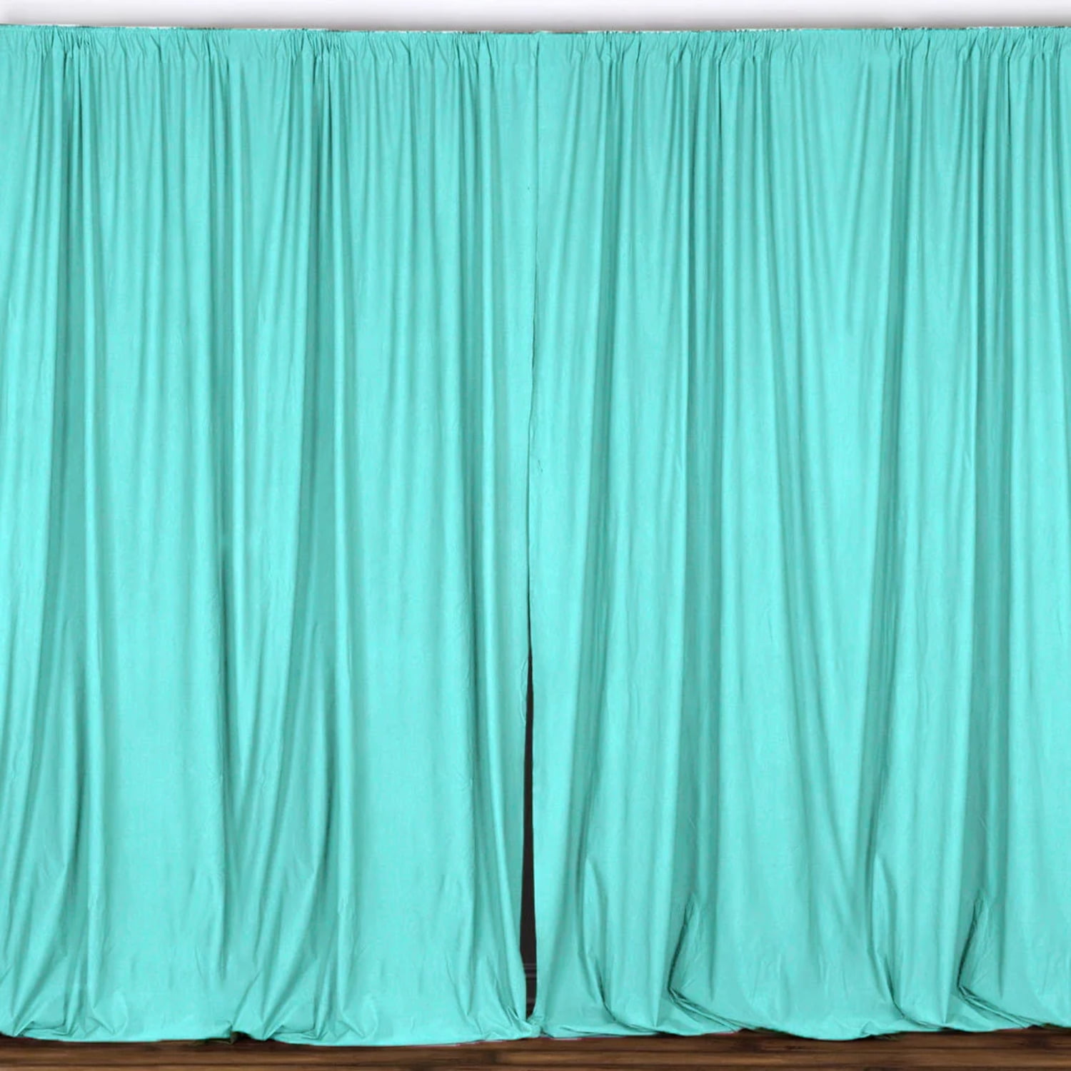Solid Poplin Window Curtain or Photography Backdrop 58" Wide Aqua ...
