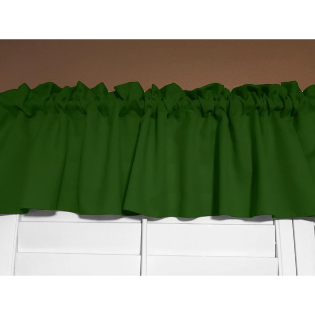 Solid Poplin Window Valance 58" Wide Army Green - Walmart.com