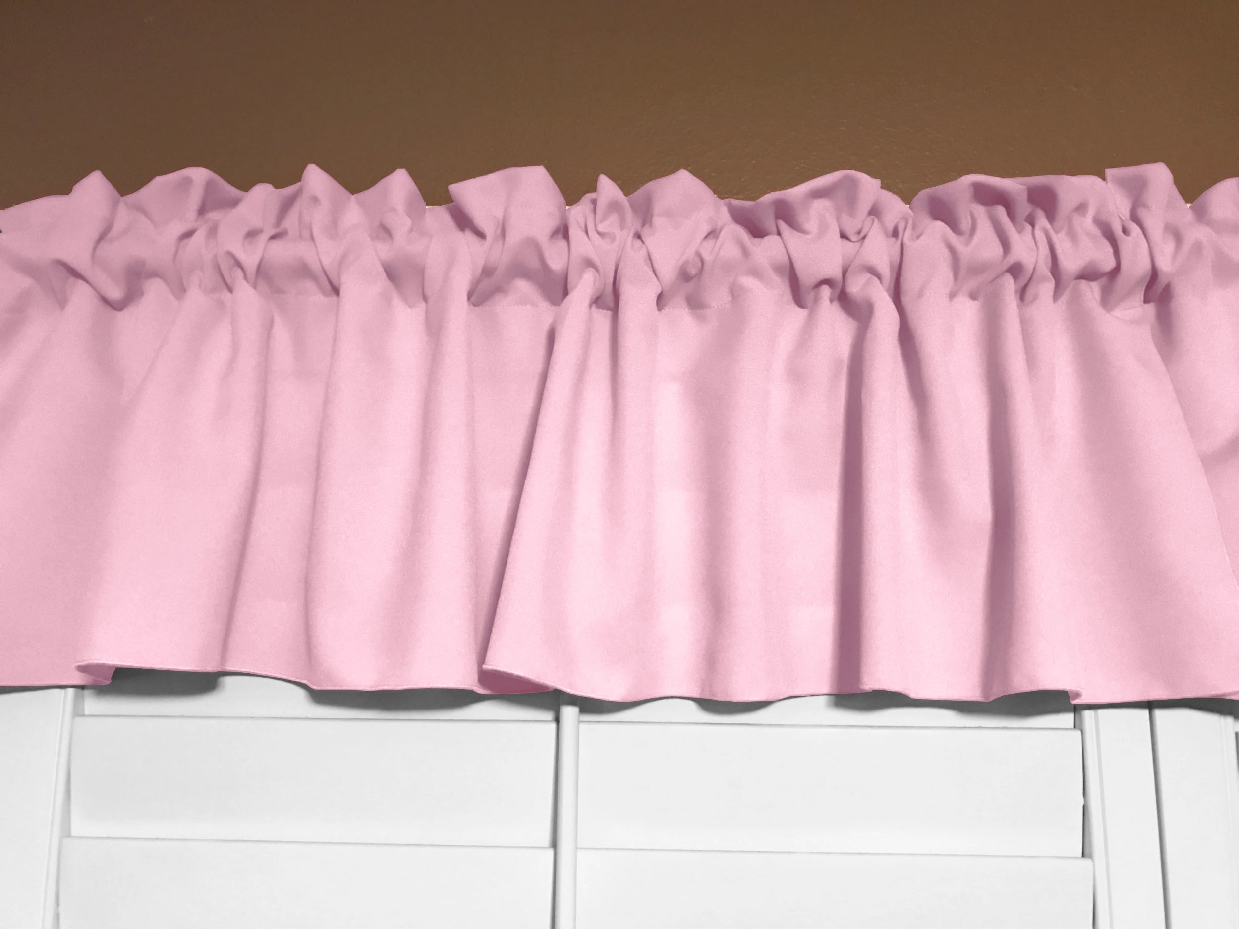Solid Poplin Window Valance 58" Wide Baby Pink - Walmart.com