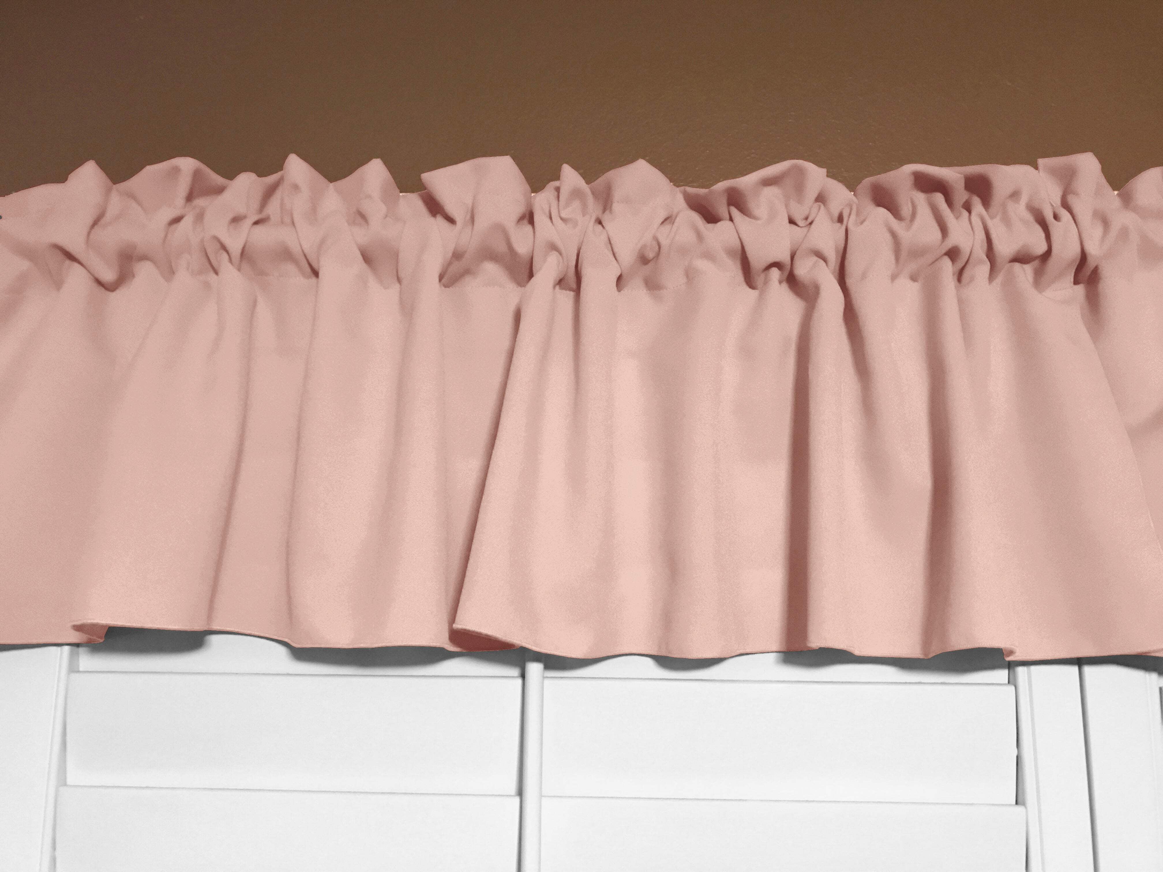 Solid Poplin Window Valance 58" Wide Blush - Walmart.com