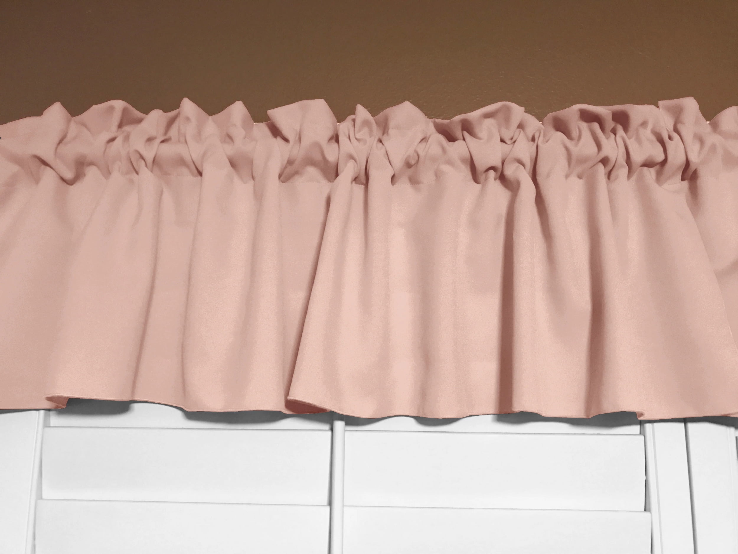 Solid Poplin Window Valance 58 Wide Blush - Walmart.com