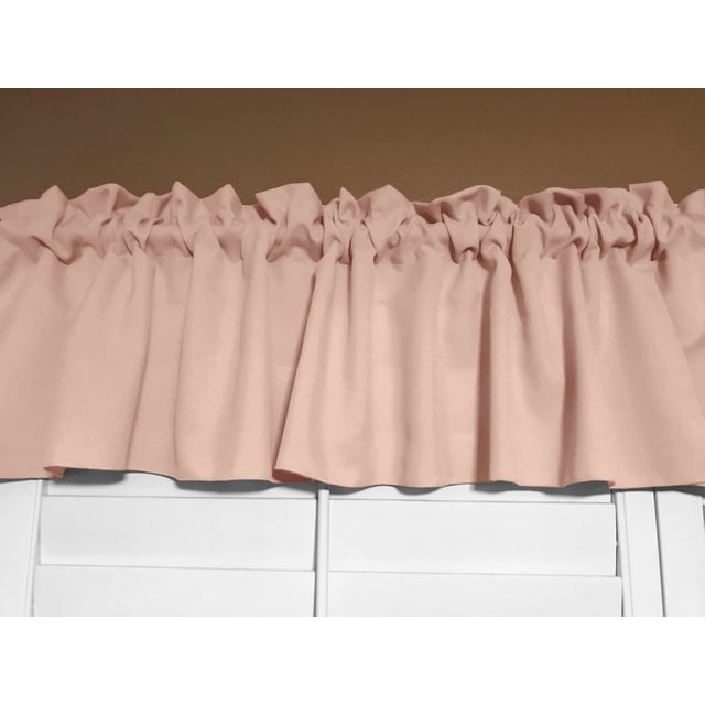 Solid Poplin Window Valance 58" Wide Blush - Walmart.com