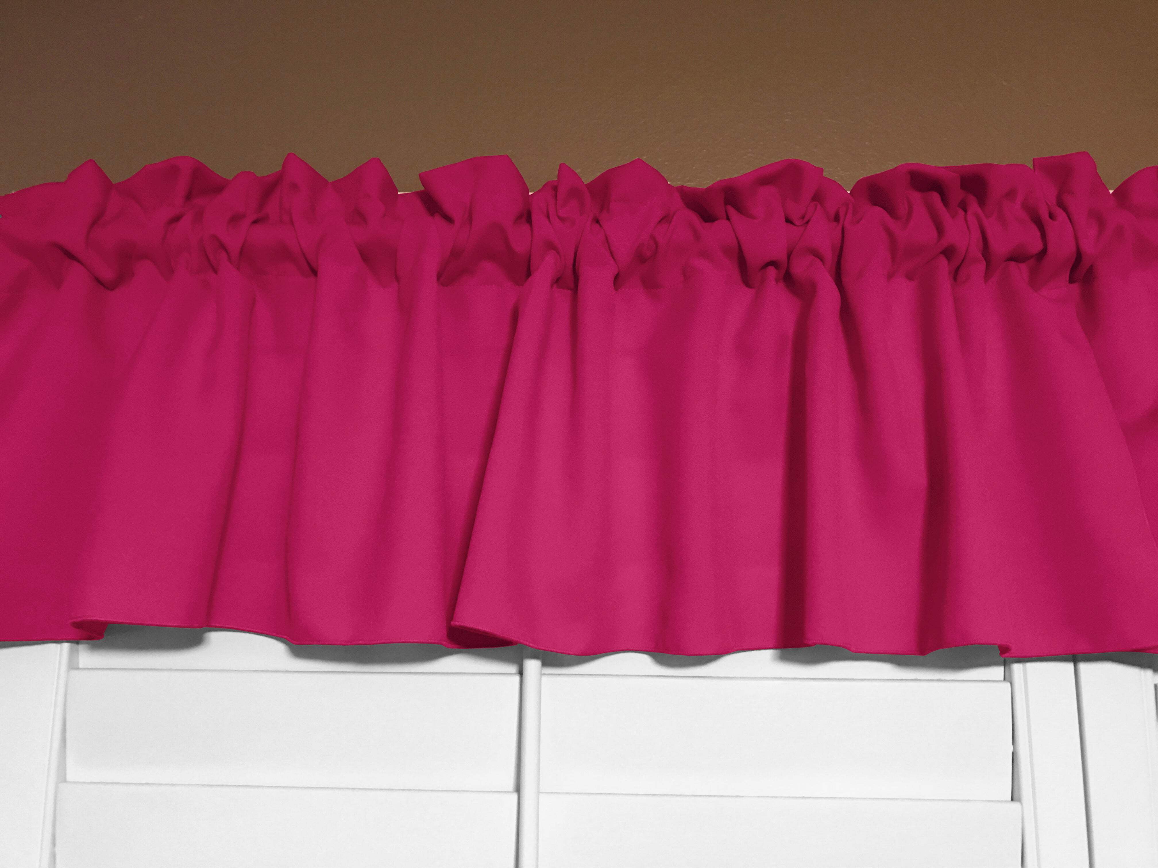 Solid Poplin Window Valance 58" Wide Fuchsia - Walmart.com