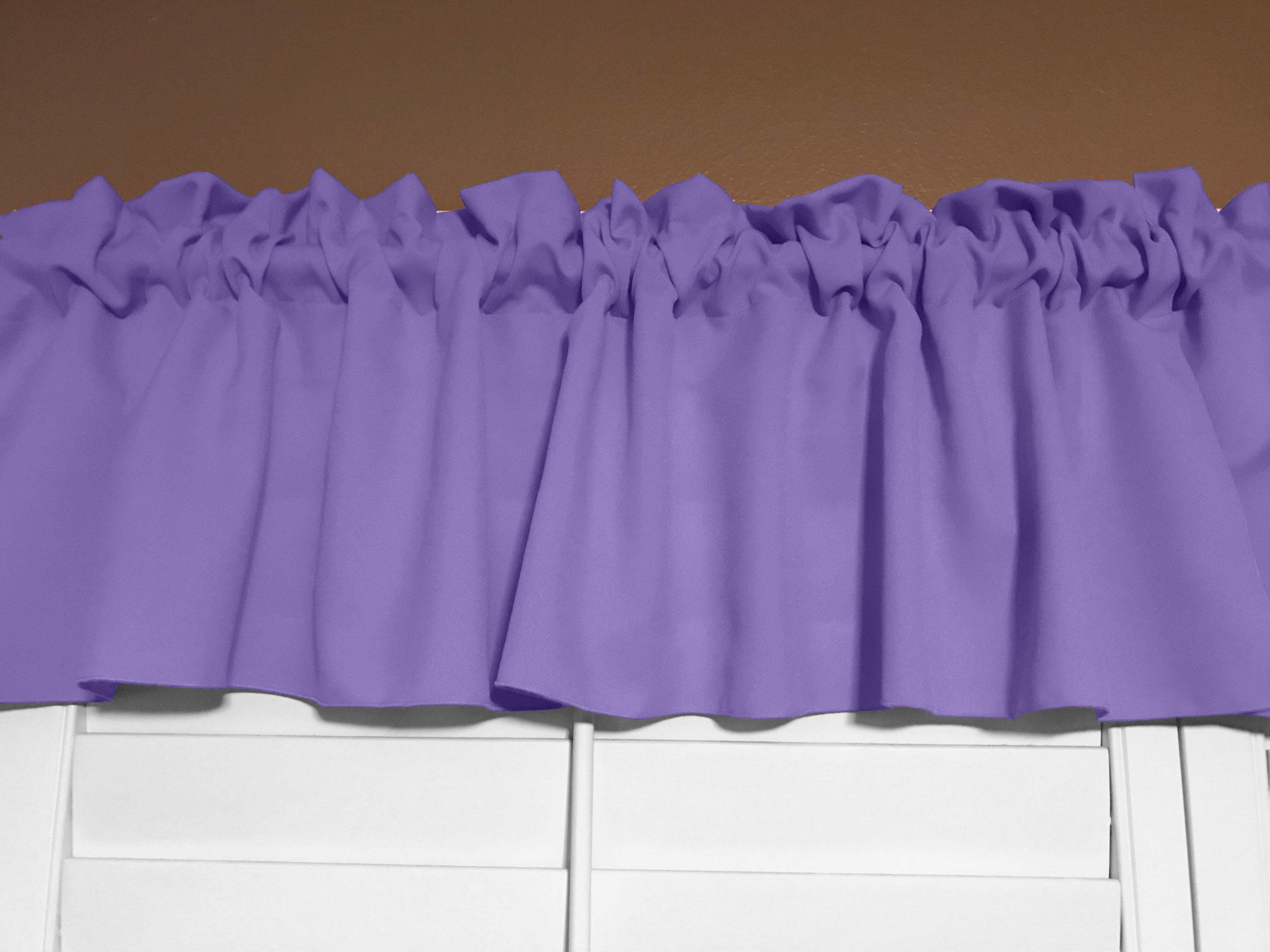 Solid Poplin Window Valance 58" Wide Lavender - Walmart.com