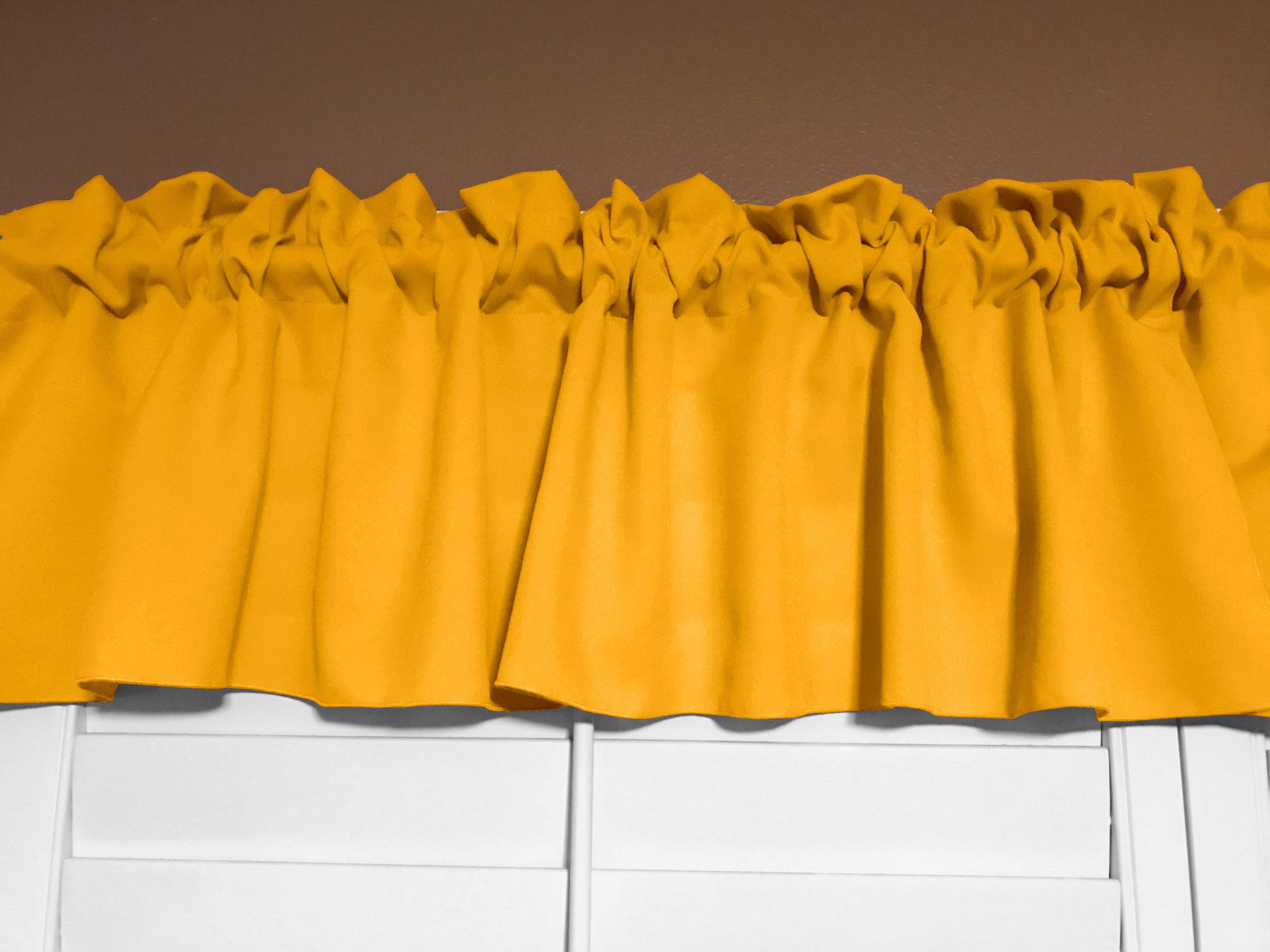 Solid Poplin Window Valance 58" Wide Marigold Yellow - Walmart.com