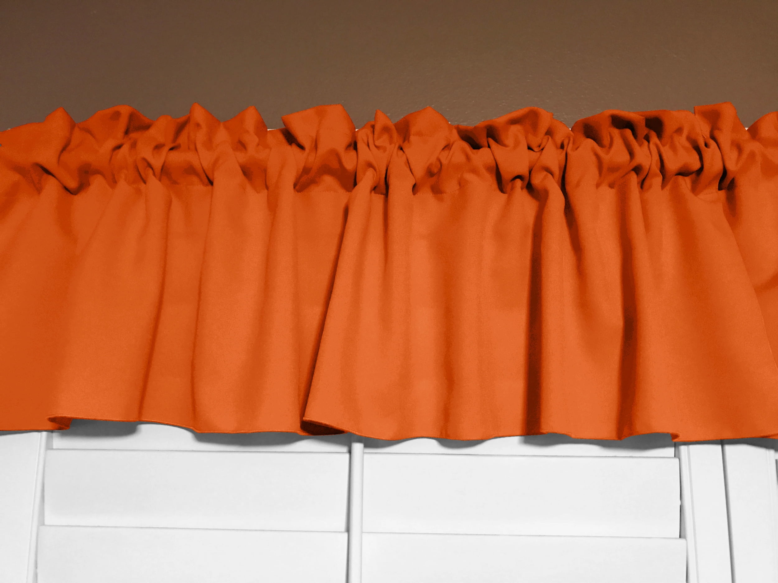 Solid Poplin Window Valance 58" Wide Orange - Walmart.com