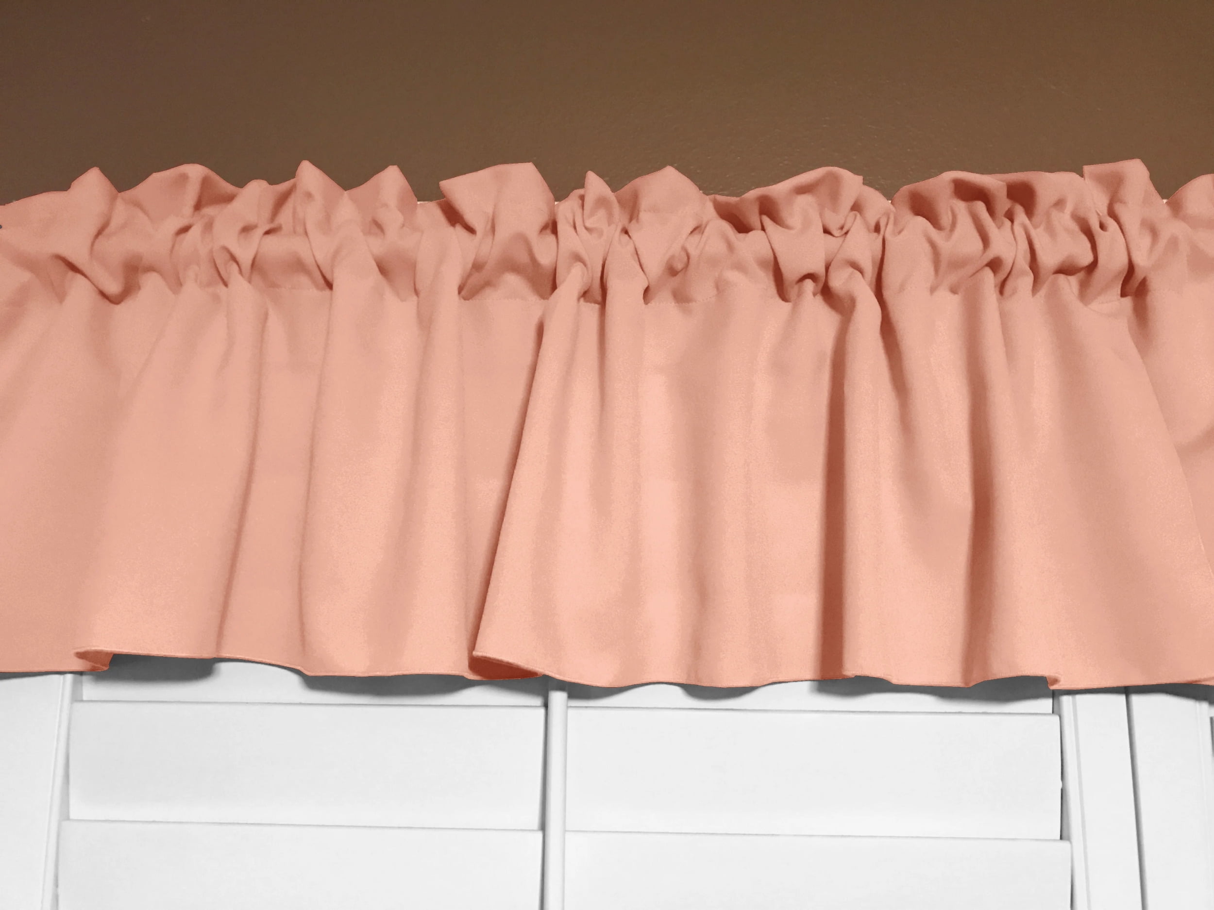 Solid Poplin Window Valance 58" Wide Peach - Walmart.com