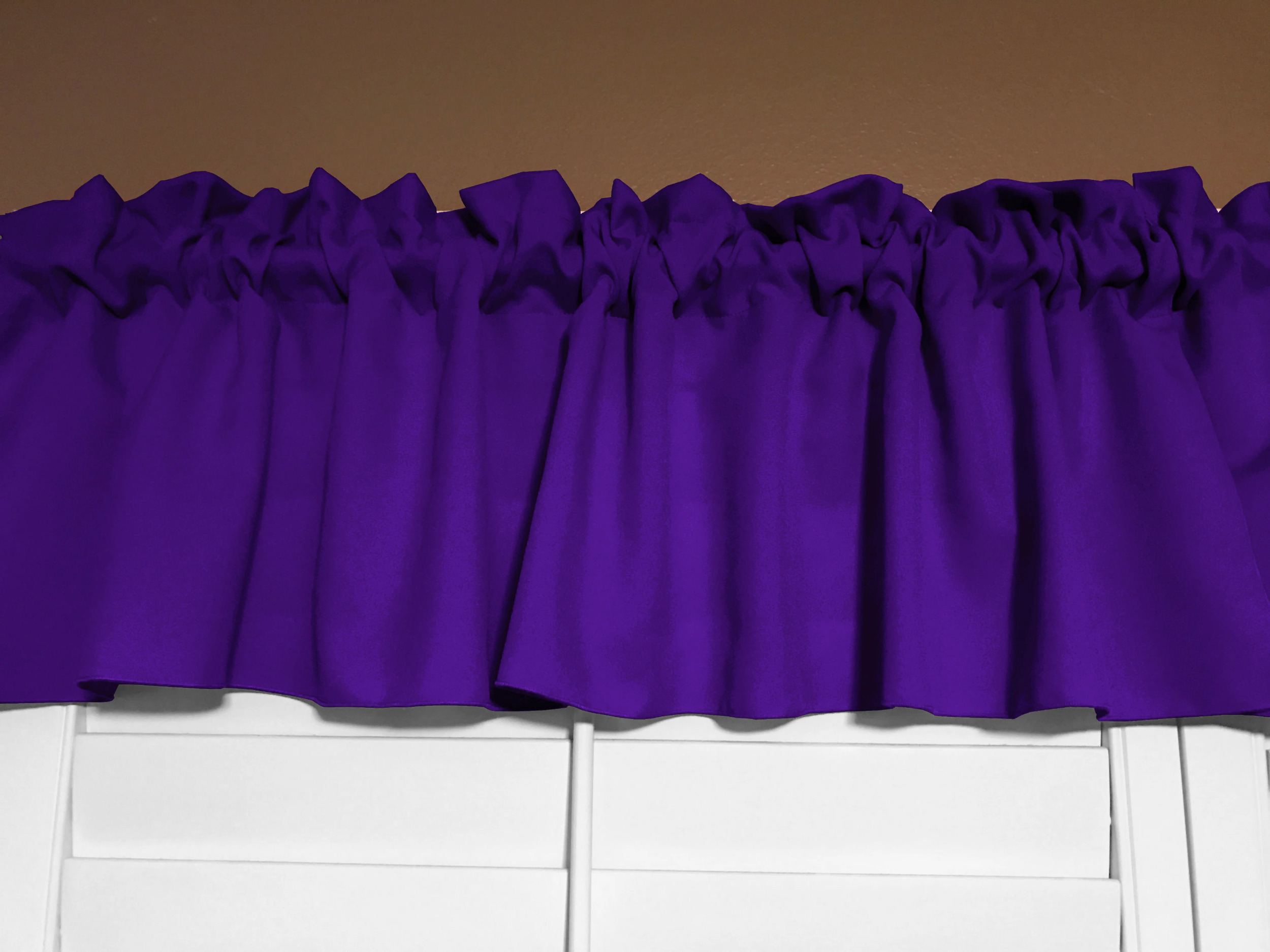 Solid Poplin Window Valance 58" Wide Purple - Walmart.com