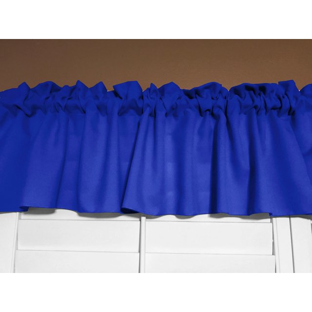 Solid Poplin Window Valance 58" Wide Royal Blue - Walmart.com