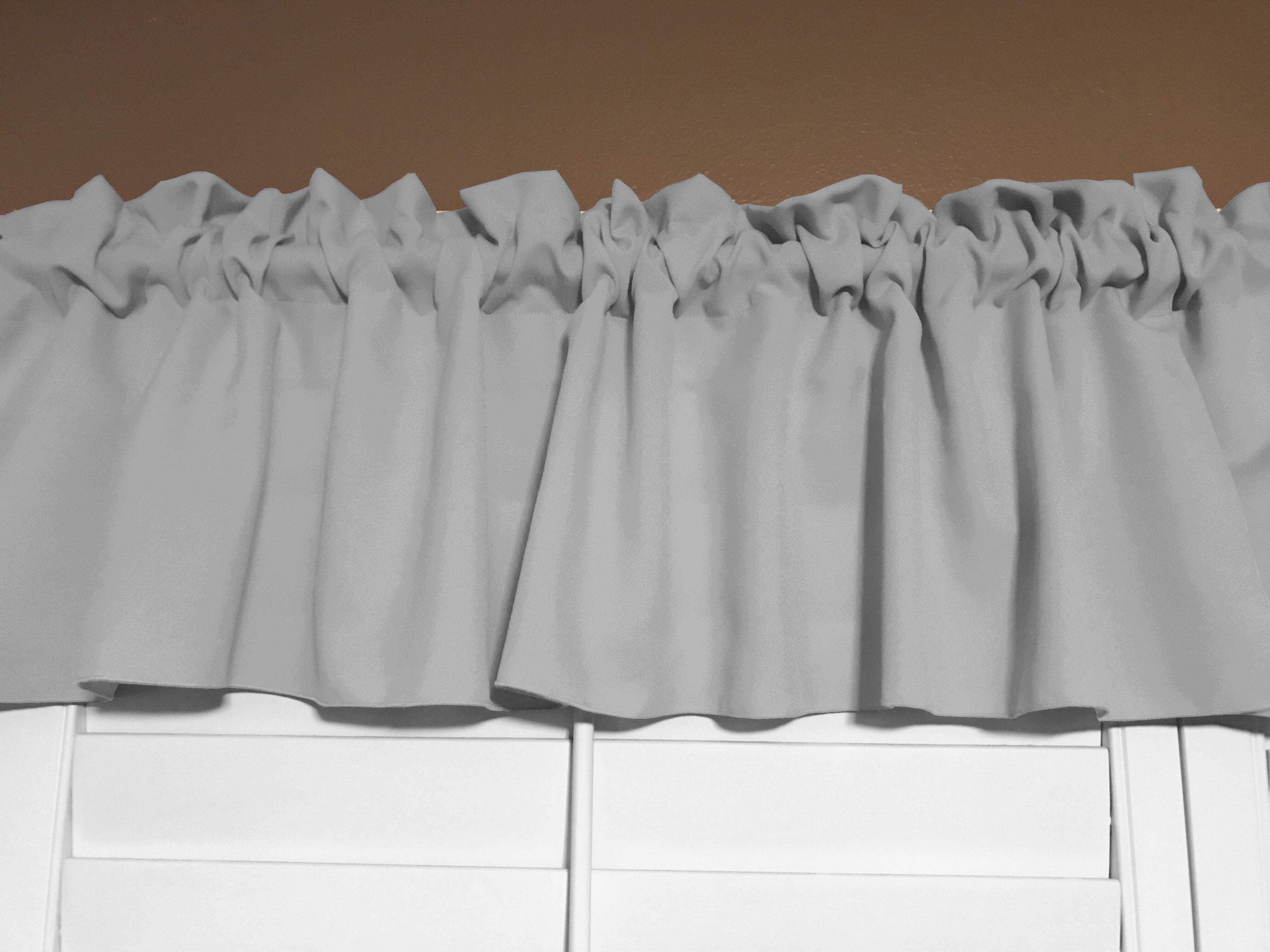 Solid Poplin Window Valance 58" Wide Silver - Walmart.com