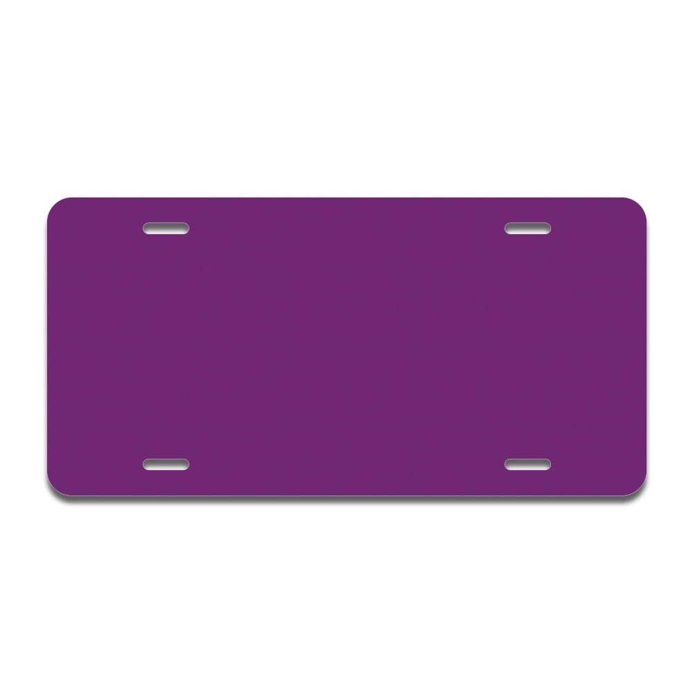 Solid Purple Aluminum License Plate| License Plate 12" X 6" Fits Any ...