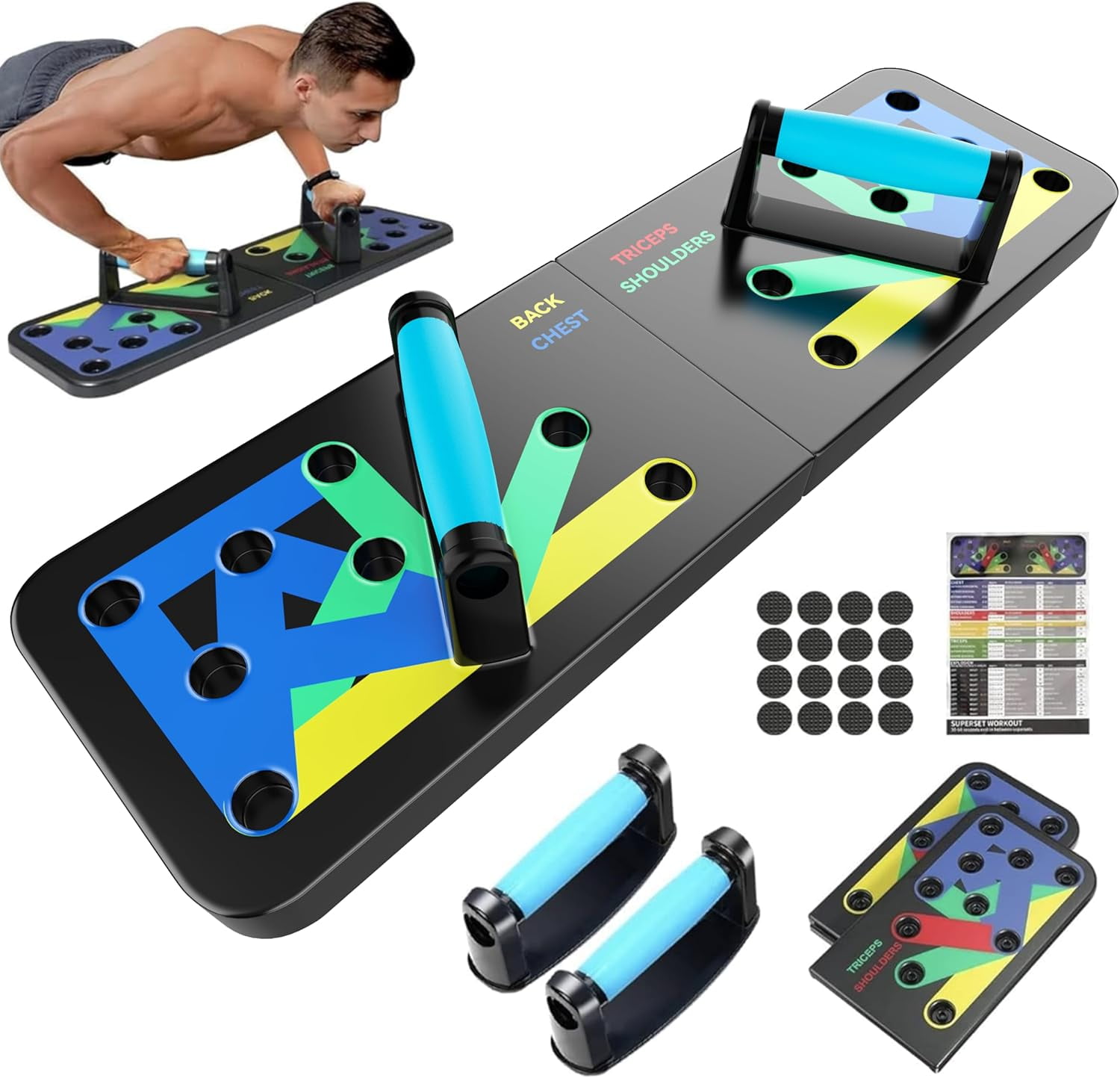 Solid Push Up Board 15 in 1 Home Workout Equipment Multi-Functional ...