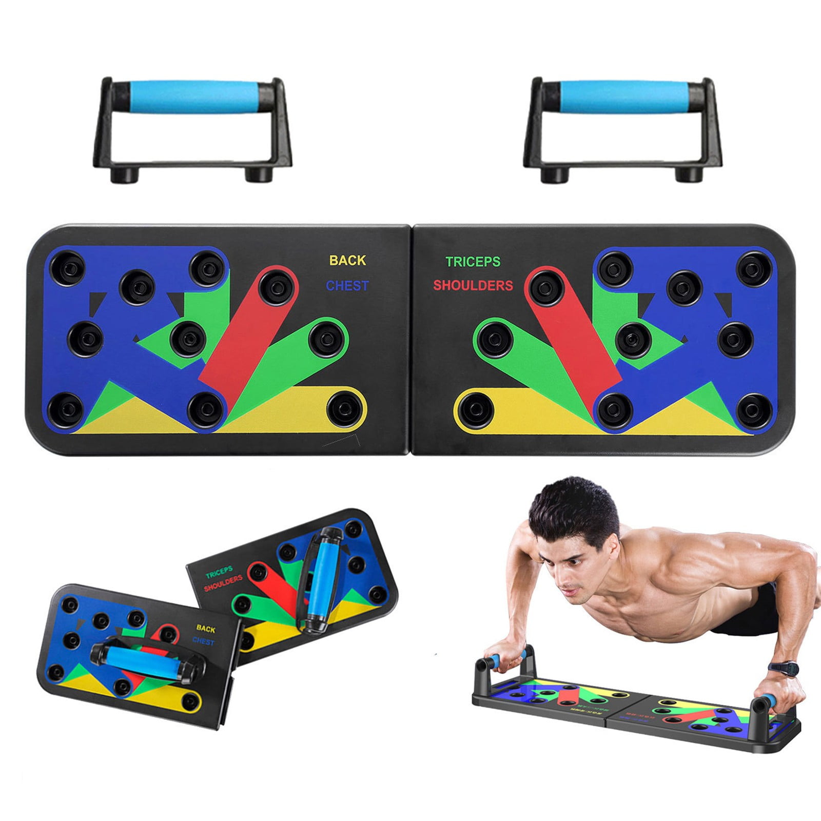 Solid Push Up Board Home Workout Equipment Multi-Functional Pushup ...