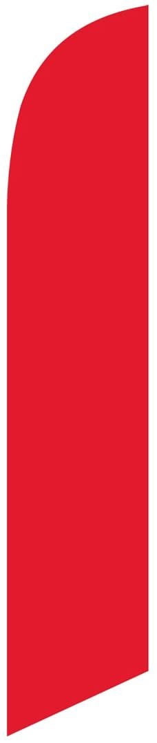 Solid Red Feather Banner Swooper Flag - NO WIND REQUIRED - Replacement ...