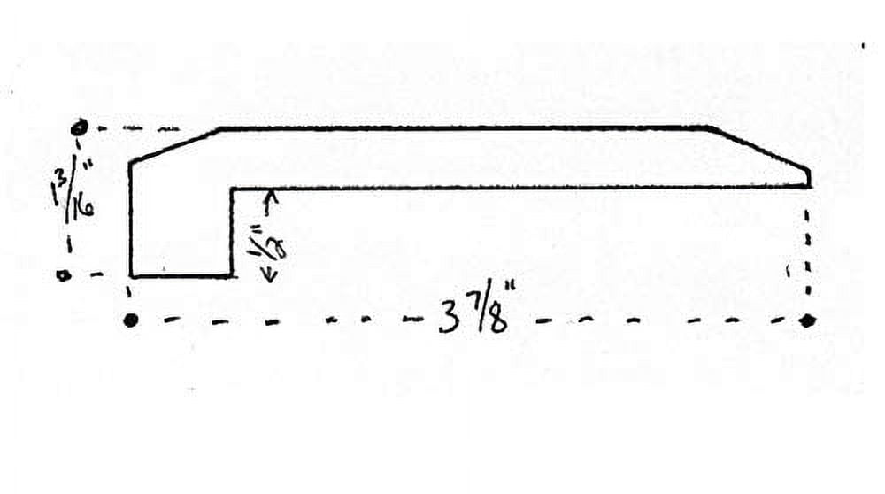 Solid Red Oak Interior Threshold - Style 5-72 inch - Walmart.com