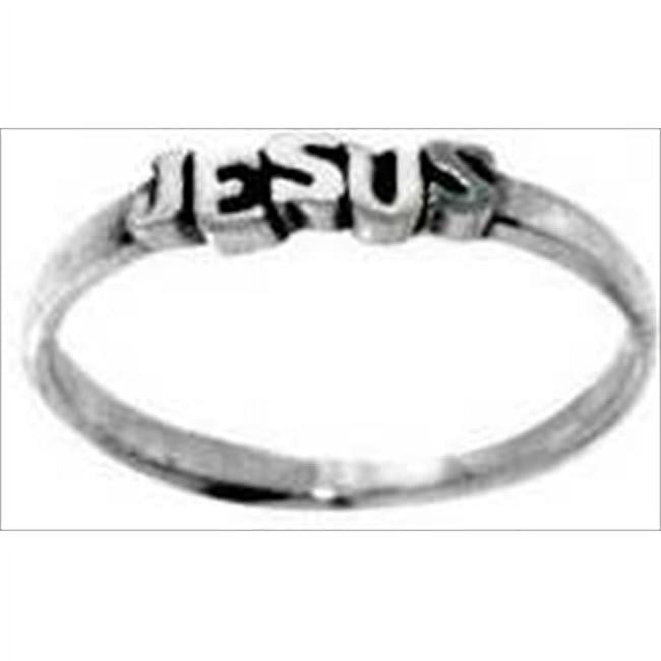 Solid Rock Jewelry 760238 Ring Jesus Style 442 Ss Size 4 - Walmart.com
