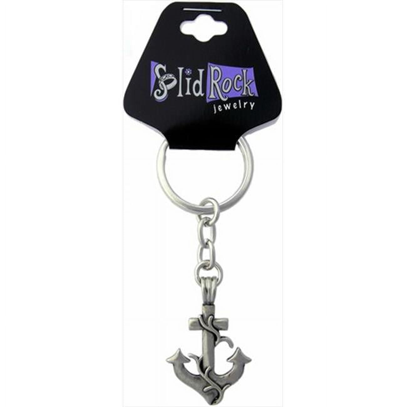Solid Rock Jewelry 760780 Key Chain Jumbo Anchor Cross - Walmart.com