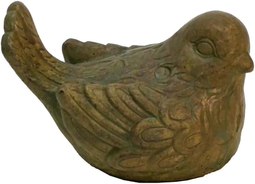 Solid Rock Stoneworks Birds Feathers Up Concrete Statue, 4" Tall - Brushed Moss - Walmart.com