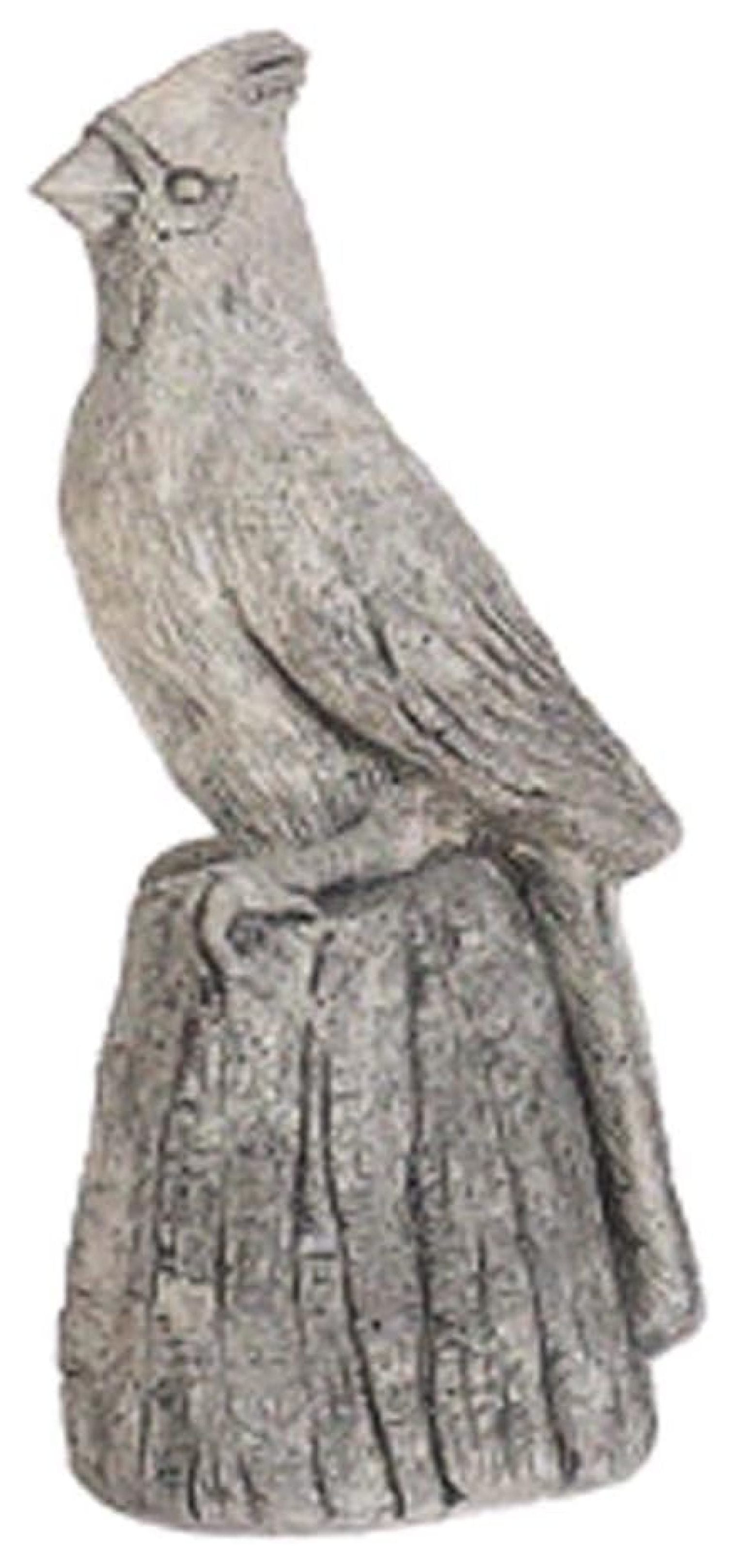 Solid Rock Stoneworks Cardinal Statue on a Stump, 13 Inches Tall, Pre ...