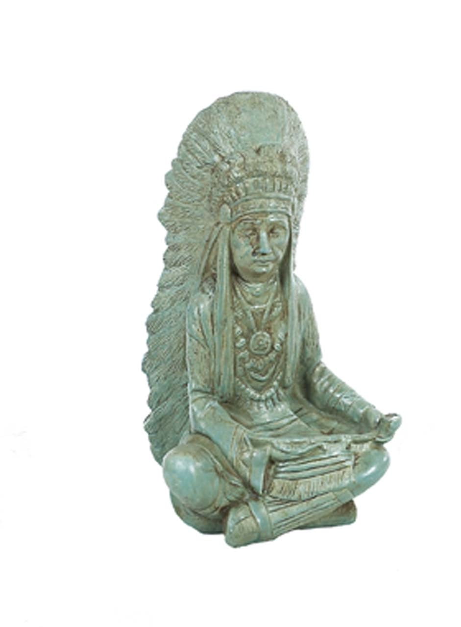Solid Rock Stoneworks Chief Peace Pipe- 17in Tall- Cypress - Walmart.com