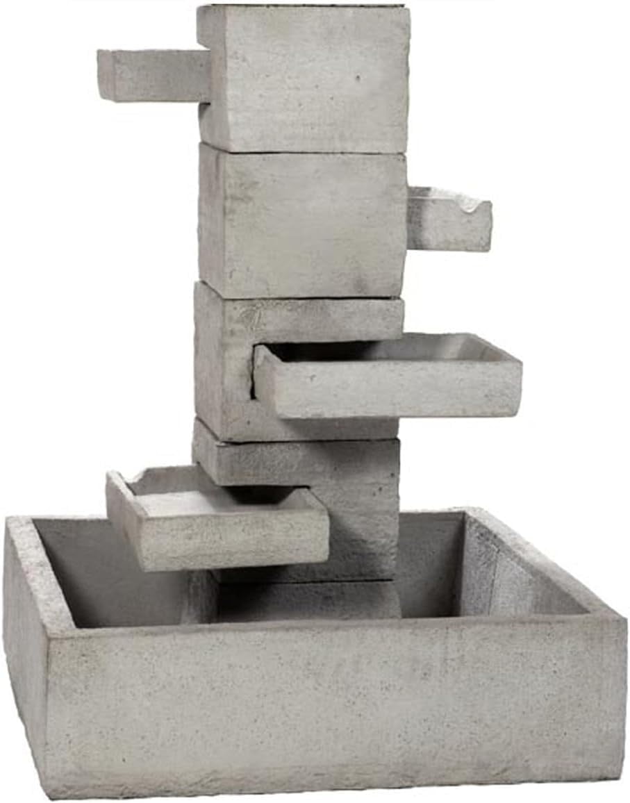 Solid Rock Stoneworks Concrete 4 Tier Tray Fountain - 47" Tall ...