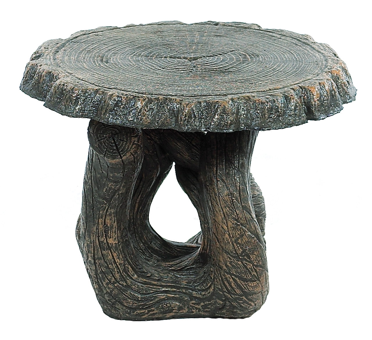 Solid Rock Stoneworks Concrete Driftwood Table - Outdoor Use - 18" Tall ...