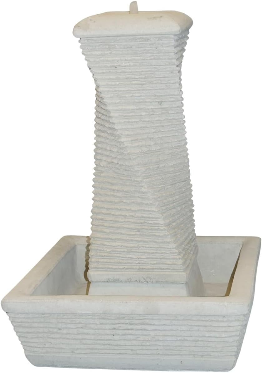 Solid Rock Stoneworks Concrete Helix Fountain - 26" Tall - Unfinished ...