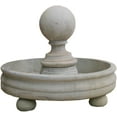 Solid Rock Stoneworks Concrete Large Round Finial Fountain - 33" Tall ...
