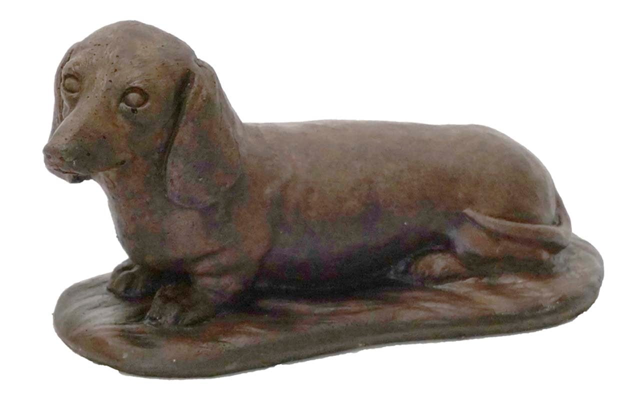 Solid Rock Stoneworks Concrete Mini Dachshund- 6in Tall- Walnut ...