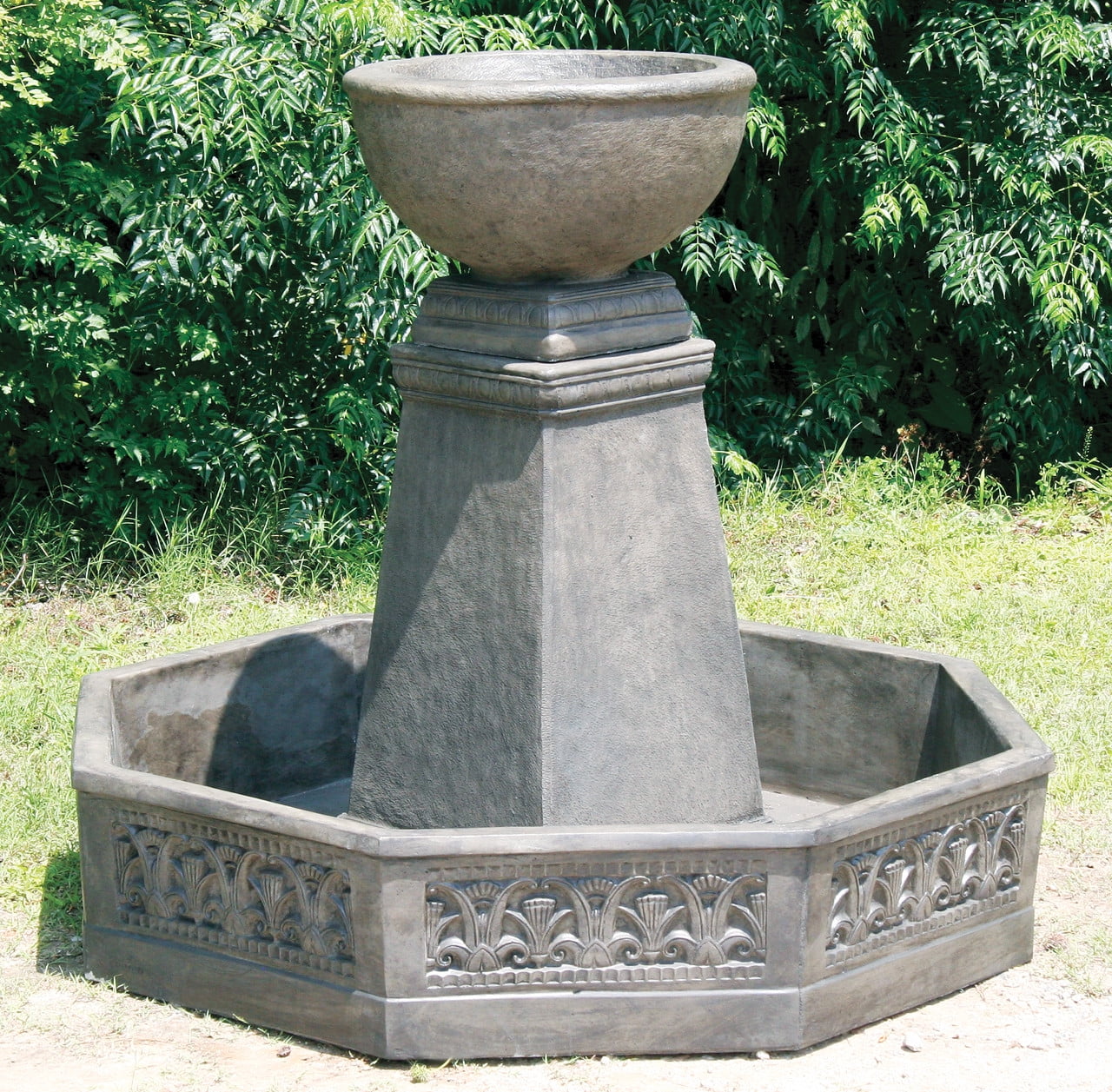 Solid Rock Stoneworks Concrete Vesuvius Fountain - 49" Tall - Pre Aged - Walmart.com