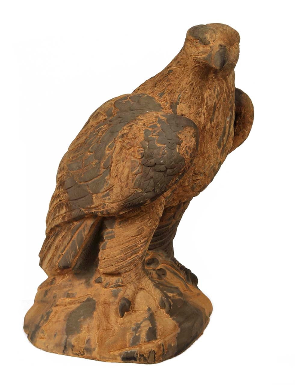 Solid Rock Stoneworks Eagle Looking Right Concrete Statue, 18" Tall, Rust Color - Walmart.com
