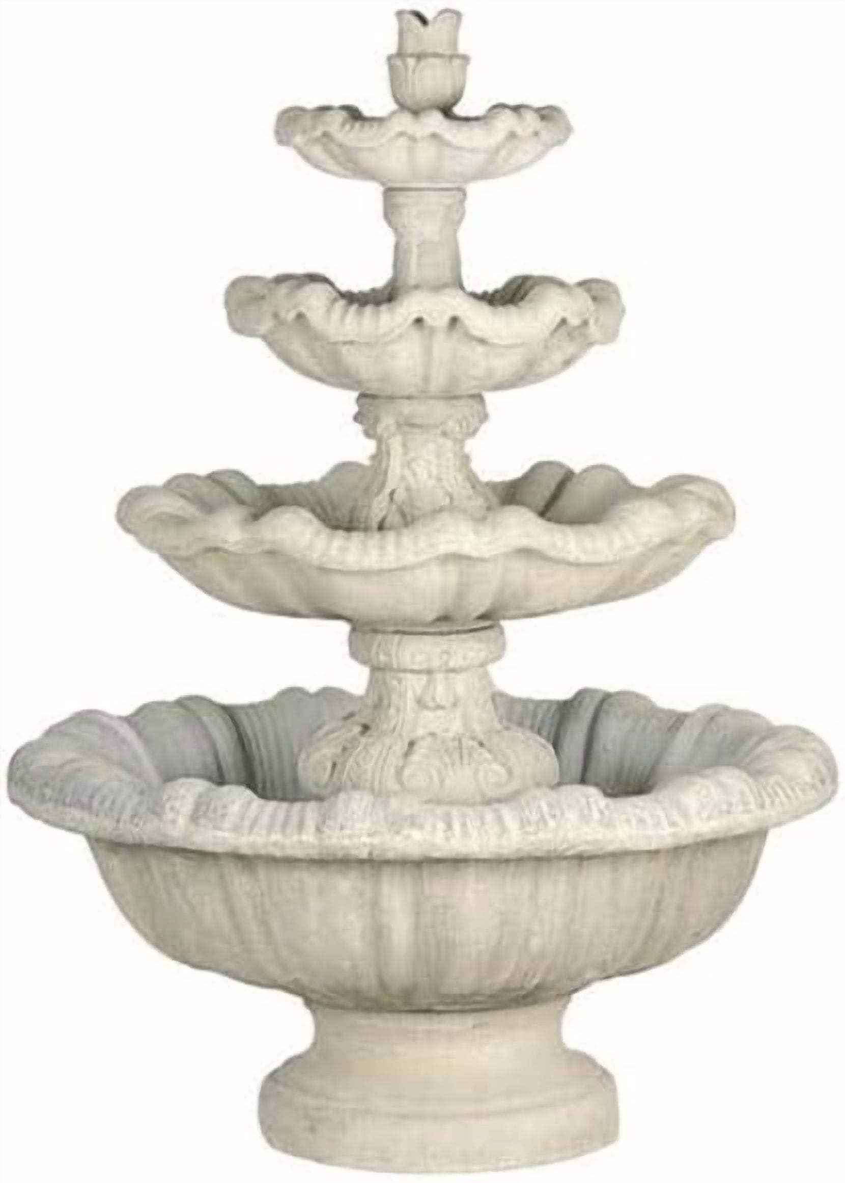 Solid Rock Stoneworks Extra Large 4 Tier Outdoor Garden Fountain - 70 ...