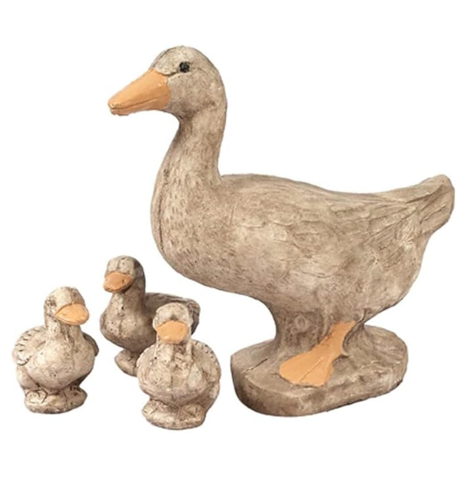 Solid Rock Stoneworks Family Concrete Statue Set, 14" Tall, Life Like ...