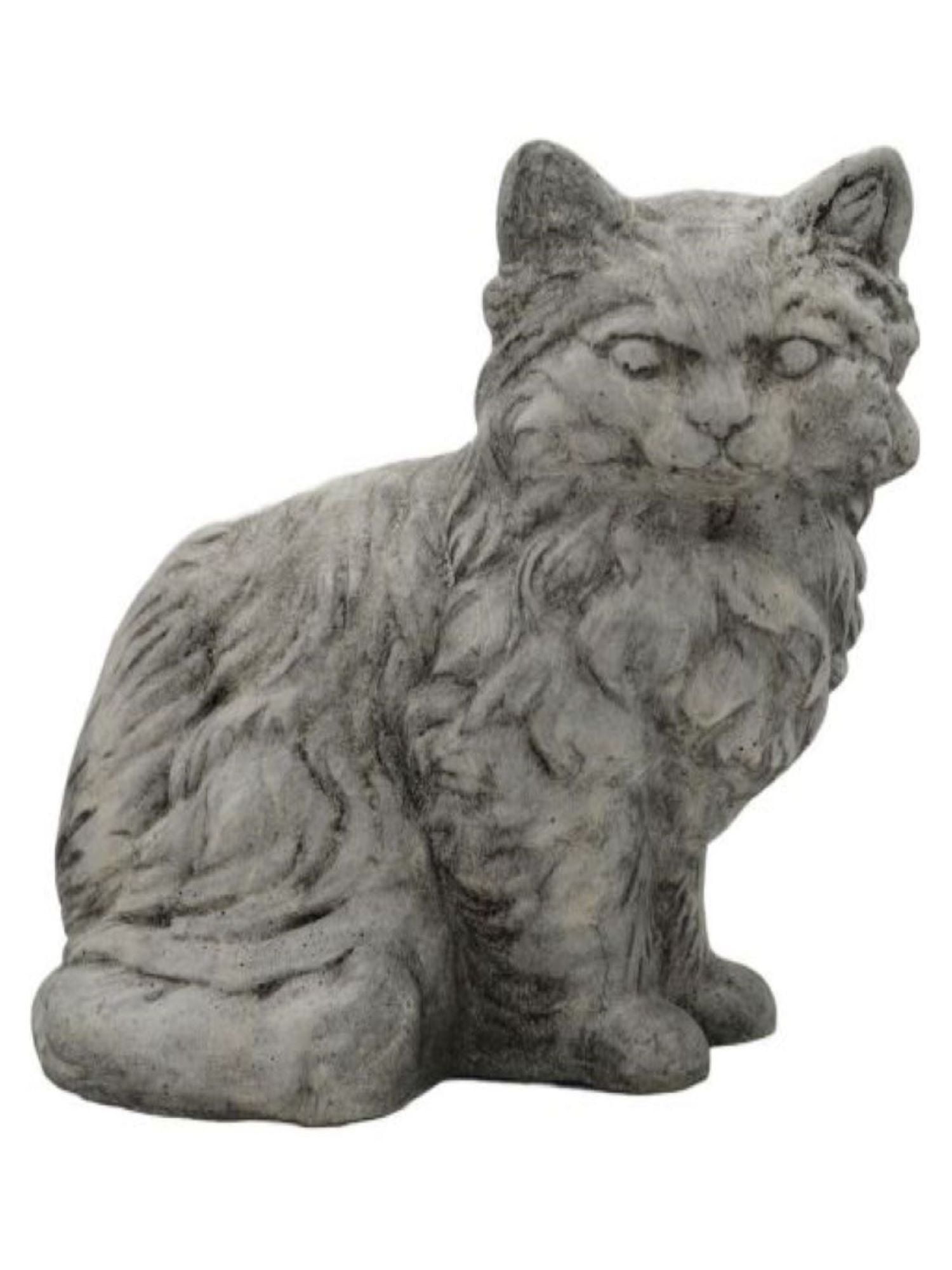 Solid Rock Stoneworks Furry Cat- 11" Tall - Walmart.com