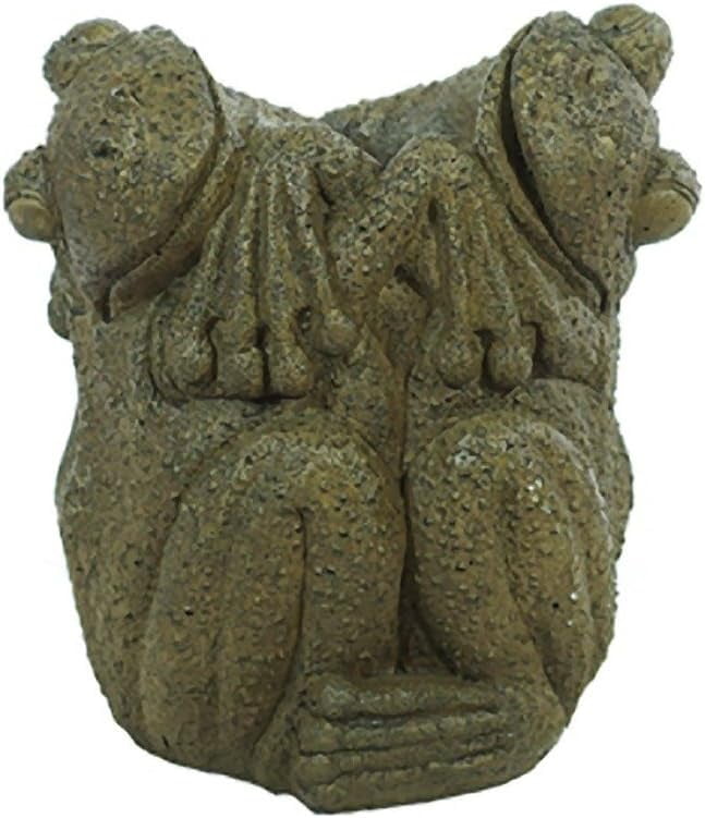 Solid Rock Stoneworks Hugging Frogs Decorative Stone Planter 11" Tall ...