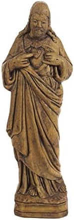 Solid Rock Stoneworks Jesus Concrete Garden Statue 25" Tall Espresso ...