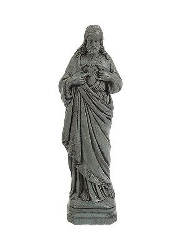 Solid Rock Stoneworks Jesus Statue 17" Tall 4" Base Indigo Color ...