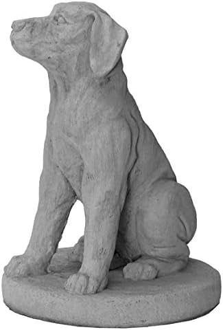 Solid Rock Stoneworks Lab on Base Statue - 15" tall x 12 w x 12 d ...
